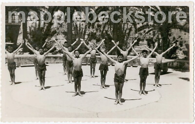 SHIRTLESS BOYS in Shorts ATHLETE Outdoor PHYSICAL EDUCATION Class Old ...