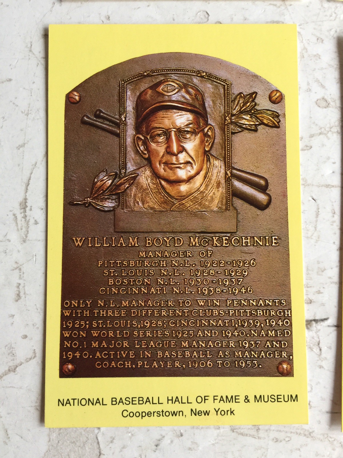 HOF CLASS OF 1962-FELLER- McKECHNIE- JACKIE ROBINSON-ROUSH PLAQUE ...