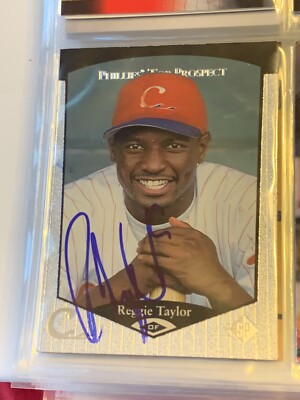 REGGIE TAYLOR AUTOGRAPHED SIGNED 1997 UPPER DECK SP CARD PHILLIES COA ...