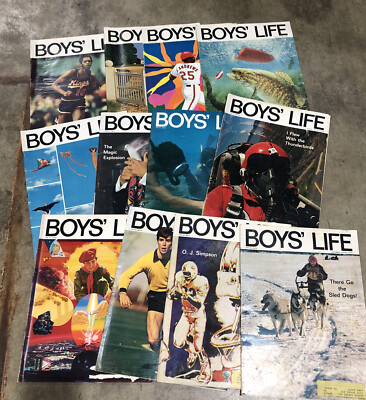 Vintage Boys' Life Magazines from 1974, For All Boys - 12 Magazines in ...