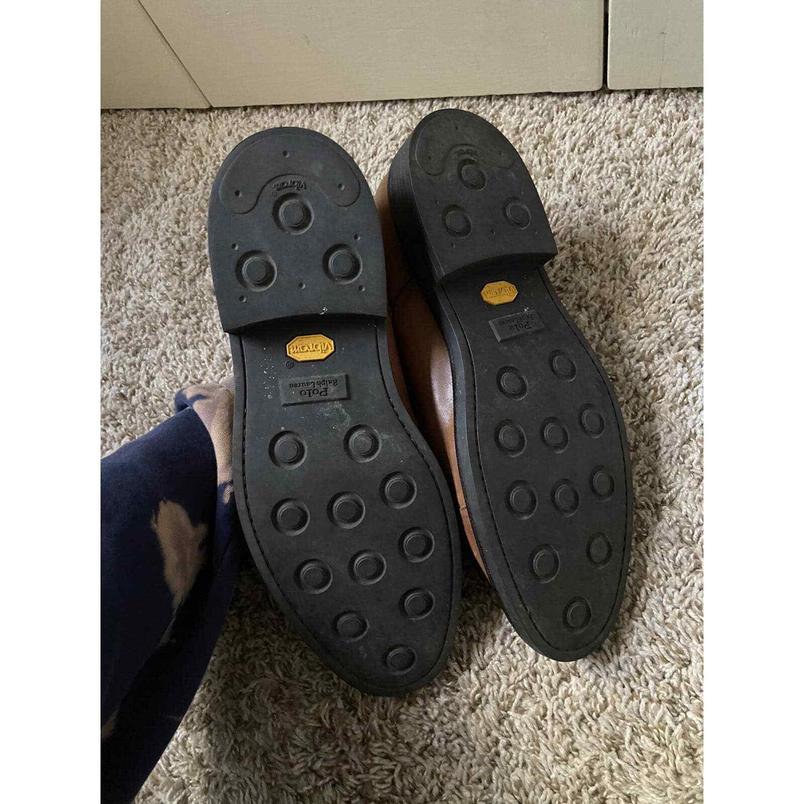 Polo Ralph Lauren Asher Double Monk Strap Brown Leather Shoes Vibram ...