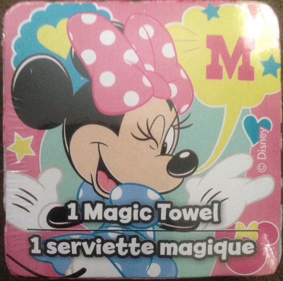 Disney Mickey and Friends 11" x 11" Magic Towel Donald Daisy Minnie or ...