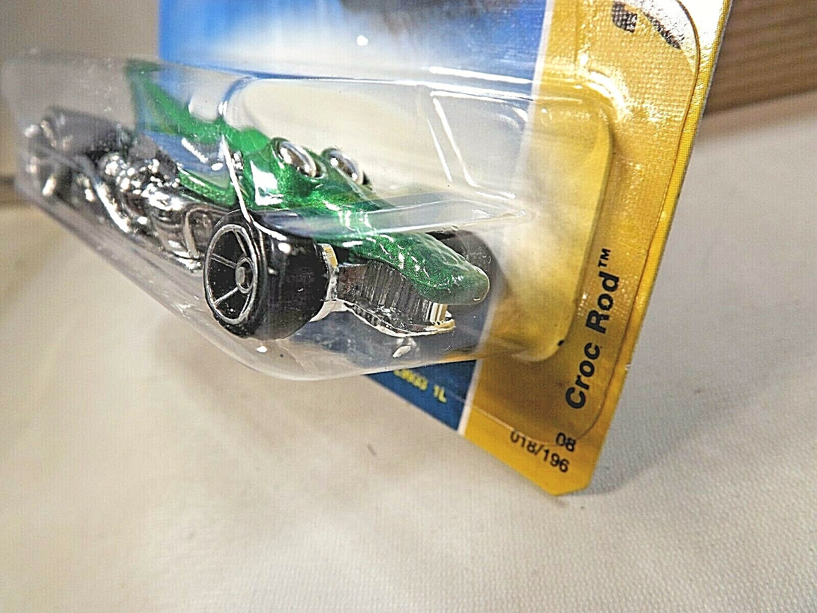 2008 Hot Wheels #18 New Models 18/40 CROC ROD Green/Chrome w/Chrome OH5 ...