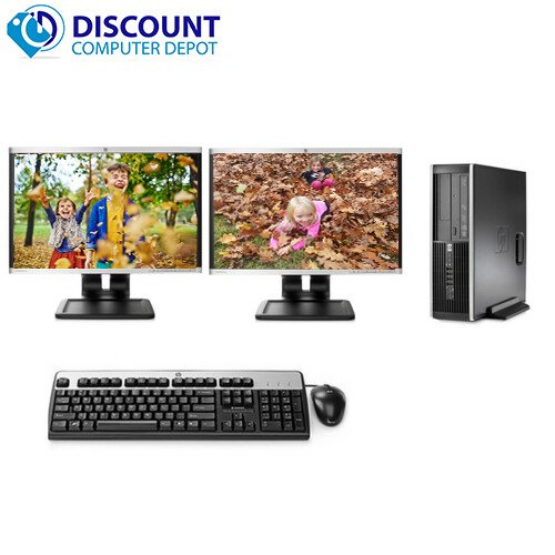 HP Desktop Computer PC i5 8GB 1TB Windows 10 Pro Wifi Key Mice Dual 19 ...
