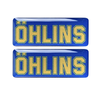 2X. Ohlins Shocks Reflective 3D Stickers. Size: 2”X .75”inch. Self ...