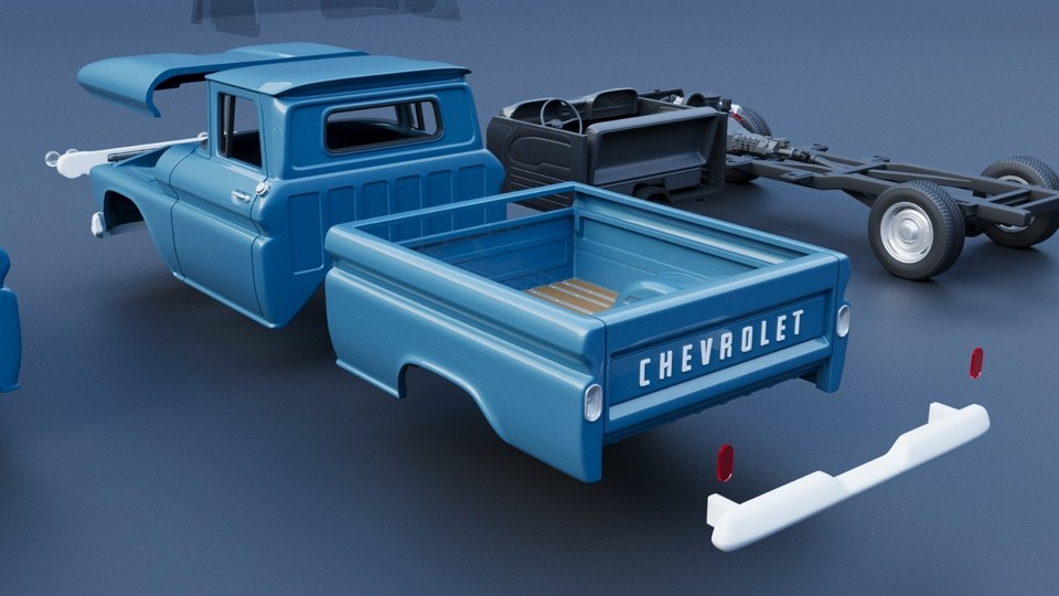 3D Printed 61 Chevy C10 pickup kit | eBay