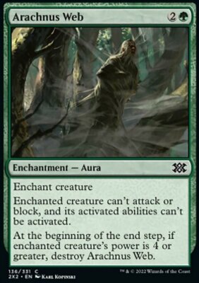 MTG Magic the Gathering Arachnus Web (136/603) Double Masters 2022 LP ...