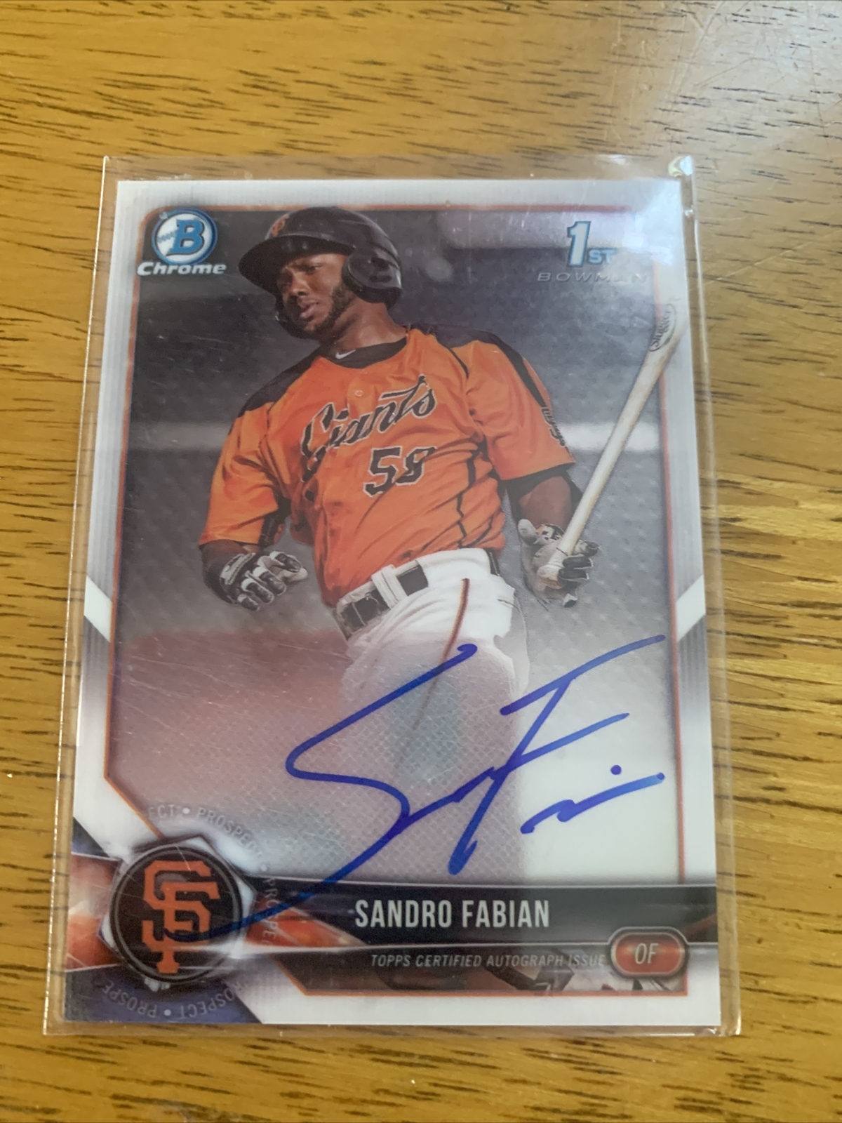 2018 Bowman Chrome Prospect Auto Sandro Fabian | eBay