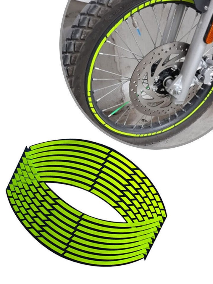 32x/Set 18'' Luminous Strip Motorcycle Parts Wheel Rim Sticker Decal ...