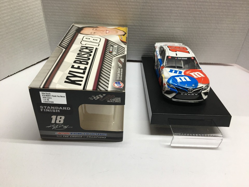 KYLE BUSCH NASCAR DIECAST 2020 CAMRY #18 M&MS THANK YOU HEROS 1/24 ...