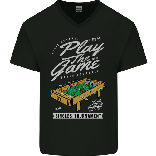 T-Shirt En Coton V-Cou Pour Hommes Foosball Jouez Au Football Footy | eBay