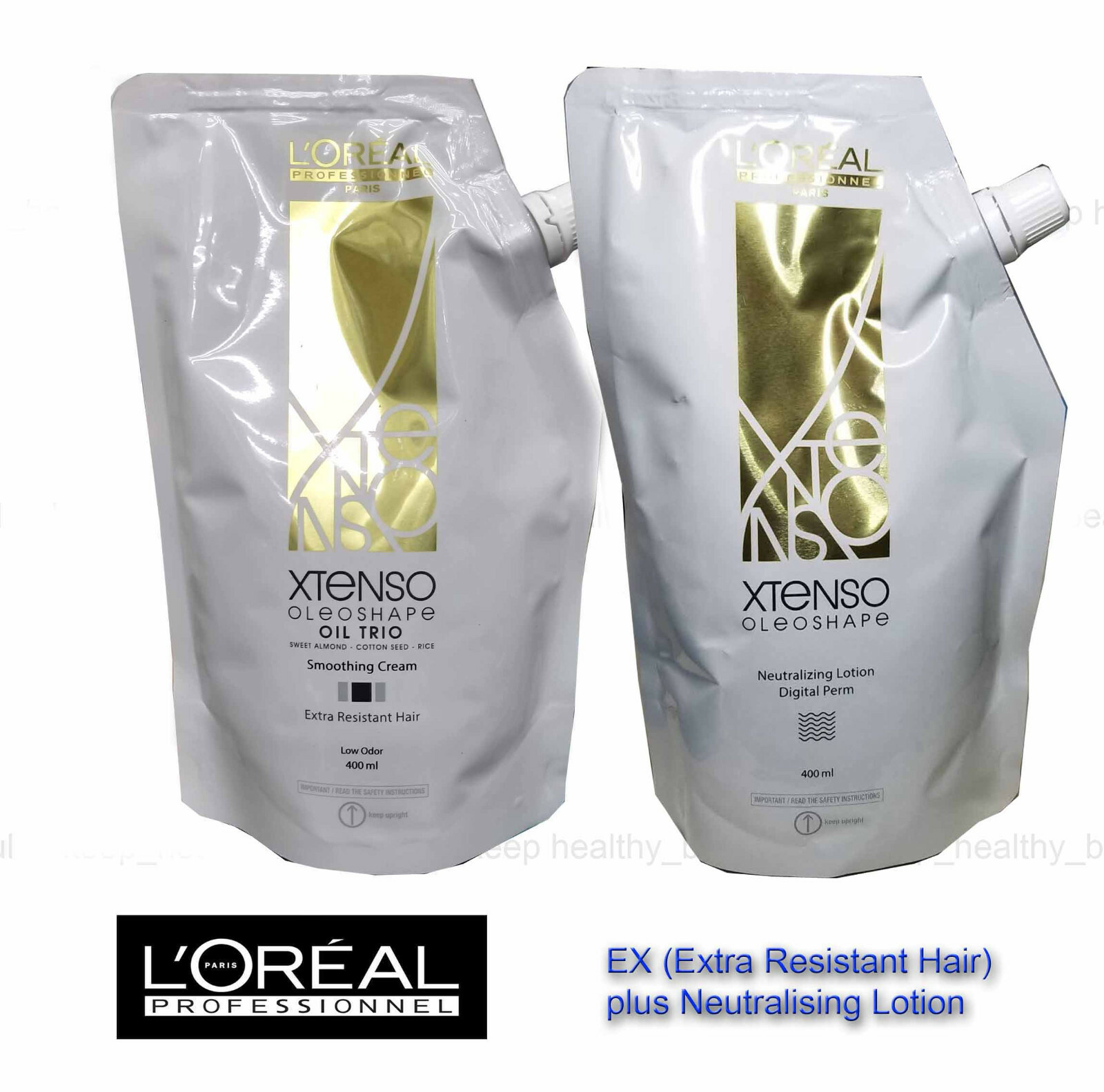 L'Oreal X-tenso xtenso Hair Perm 400ml + Neutralising Lotion 400ml EX ...