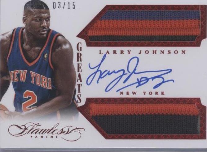 2013-14 Panini Flawless - Greats Dual Memorabilia Autograph Larry ...