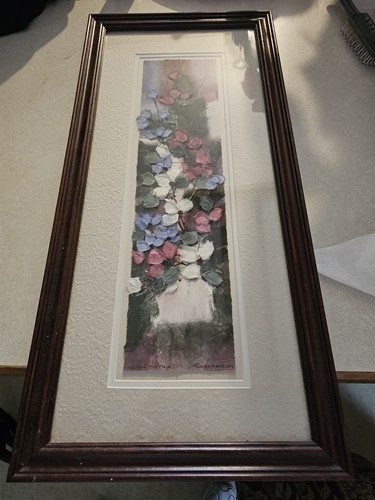 Painting Original by Russell L Erickson Vertical Mist Floral Signed ...