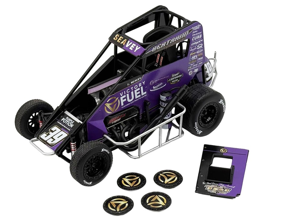MIDGET SPRINT CAR #39 SEAVEY "VICTORY FUEL" (2025) 1/18 DIECAST BY ACME ...