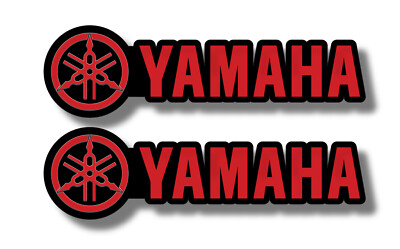 2X YAMAHA Red Black DECAL STICKER USA MADE TRUCK VEHICLE FISHING BOATS ...
