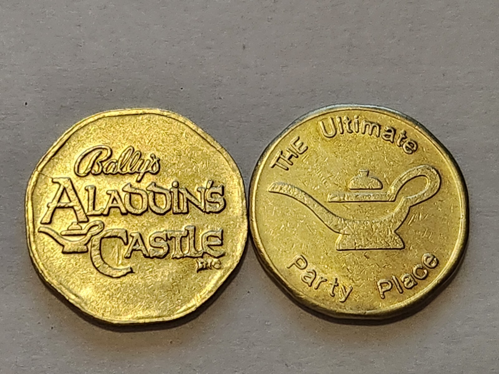 ALADDIN'S CASTLE GAME TOKEN (Magic Lamp) The Ultimate Party Place | eBay