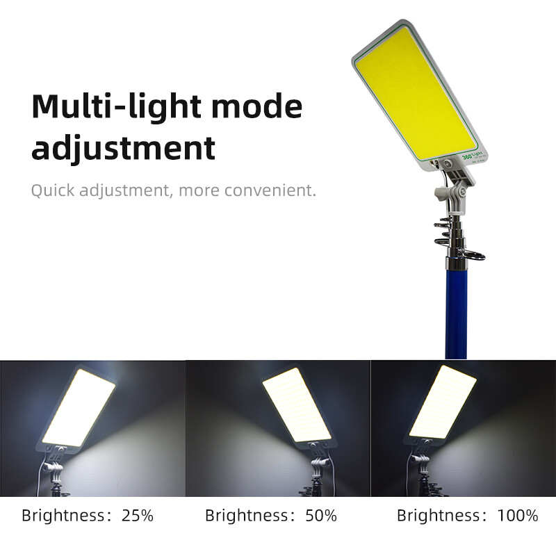 Portable Camping Lantern Lamp 500W Telescopic COB Rod LED Fishing Light ...