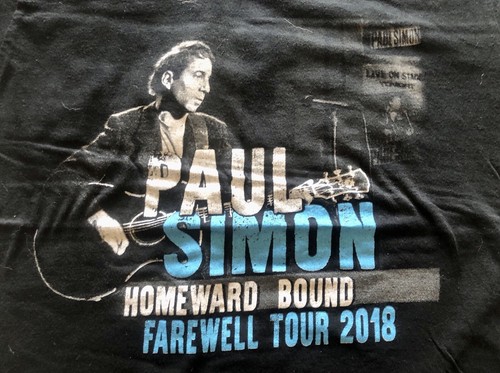 PAUL SIMON Homeward Bound 2018 Farewell Tour Concert T-Shirt MENS S ...