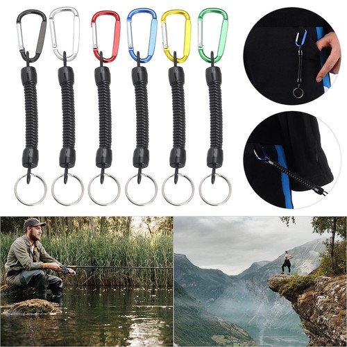 Phone Keychain Portable Fishing Lanyards Camping Carabiner Spring ...