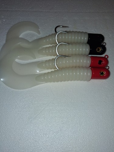 Norway/Iceland Halibut/Cod Lures 12inch Mega Grubs. 12/0 Hook | eBay UK