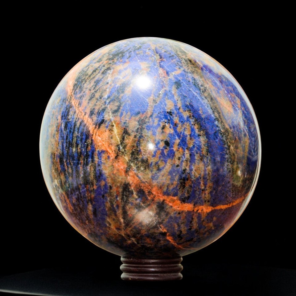225MM Blue Sodalite Sphere Healing Crystal Chakra Balance Energy ...