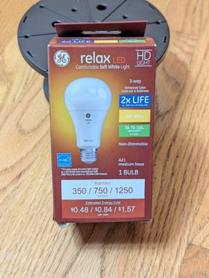 Relax HD 3-Way LED Light Bulb, Soft White, 4/7/13-Watts - 13 Year Bulb ...