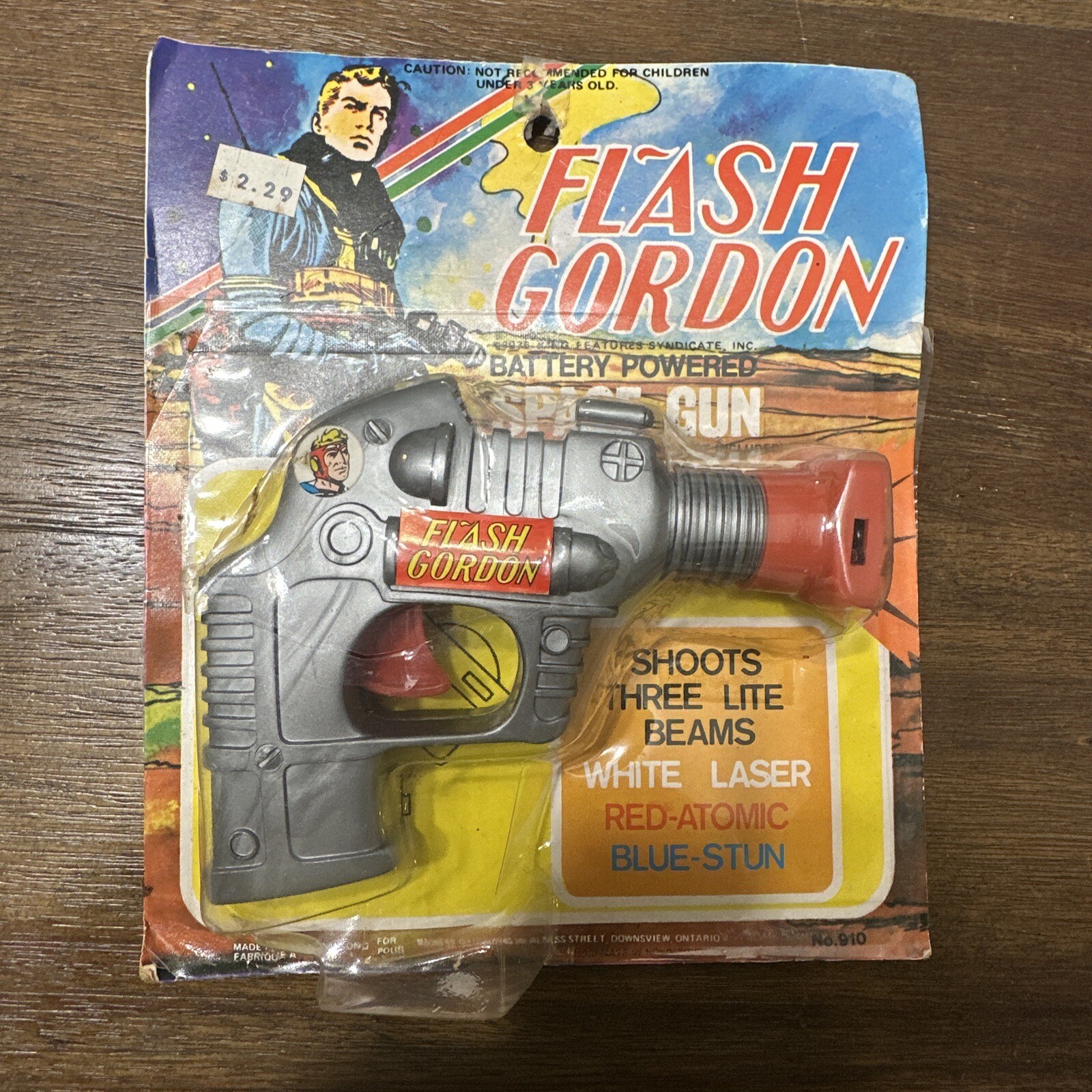 Flash Gordon 3 Color Space Gun Toy, Battery Powered, Magness Dist. 910 ...