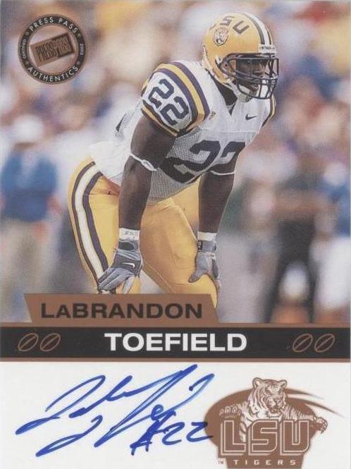 2003 Press Pass - Autographs LaBrandon Toefield Bronze (AU, RC) for ...