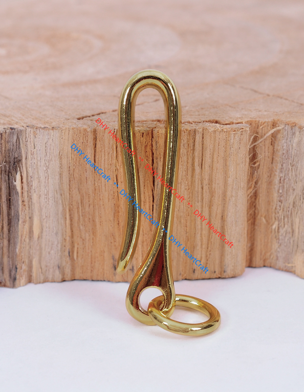 5pc 15*59mm Bling Gold KeyChain Key Ring Belt U Hook Wallet Chain Clips ...