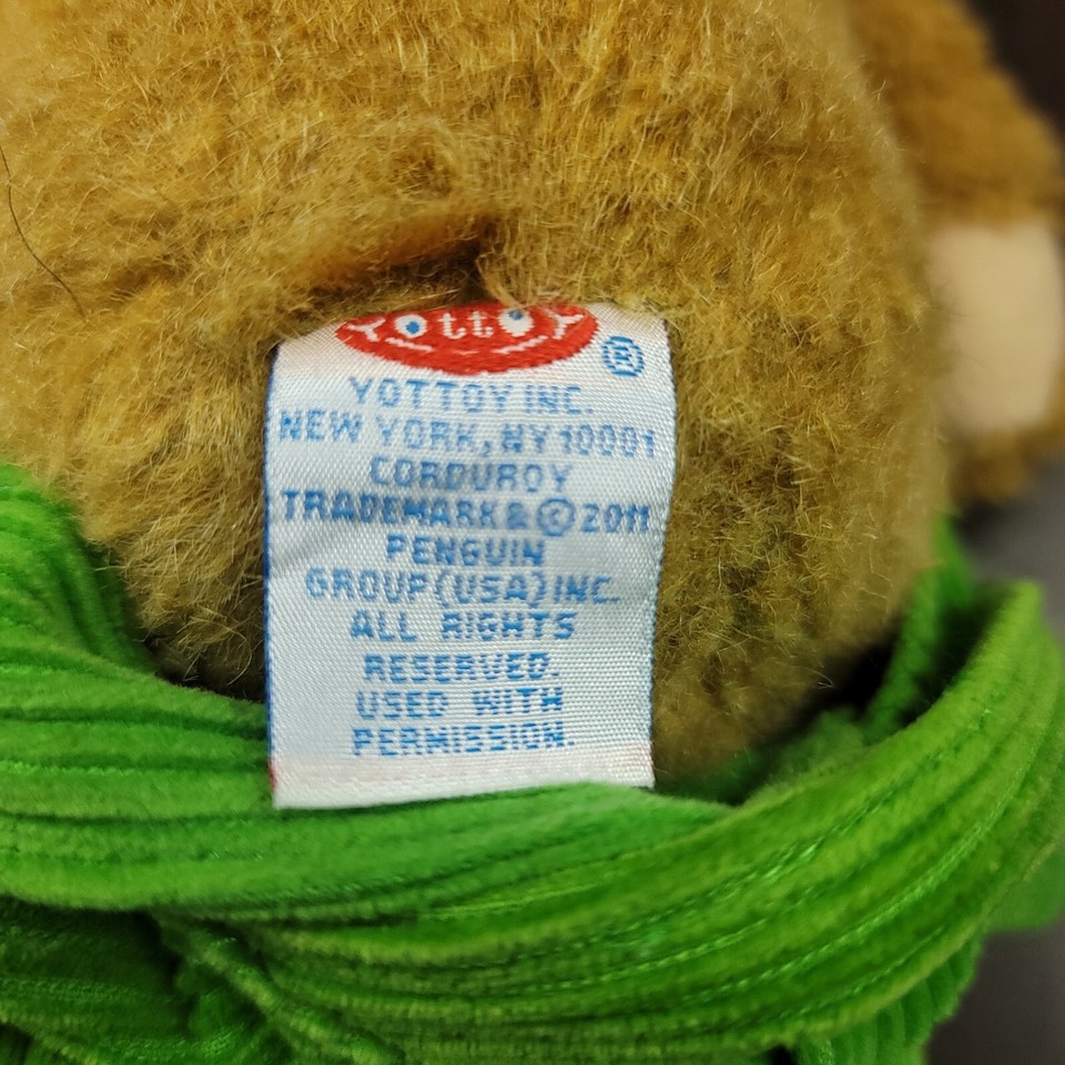 Yottoy 2011 Corduroy The Bear in Green Overalls 12" Plush Stuffed ...