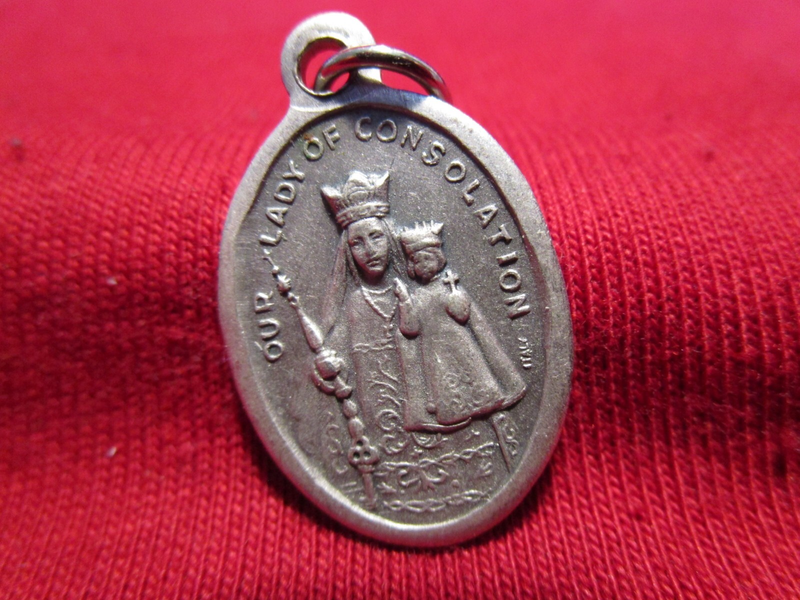 Our Lady of Consolation Medal Silvertone Shrine Carey Ohio 1" | eBay