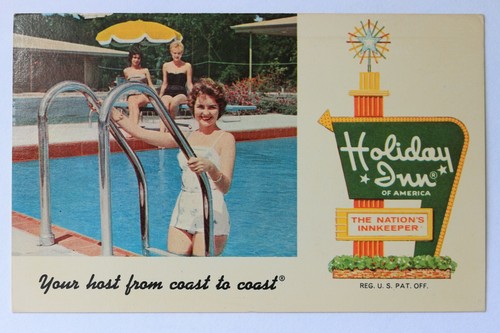 Old postcard HOLIDAY INN, PERRY, FLORIDA, beauty bathing suit | eBay