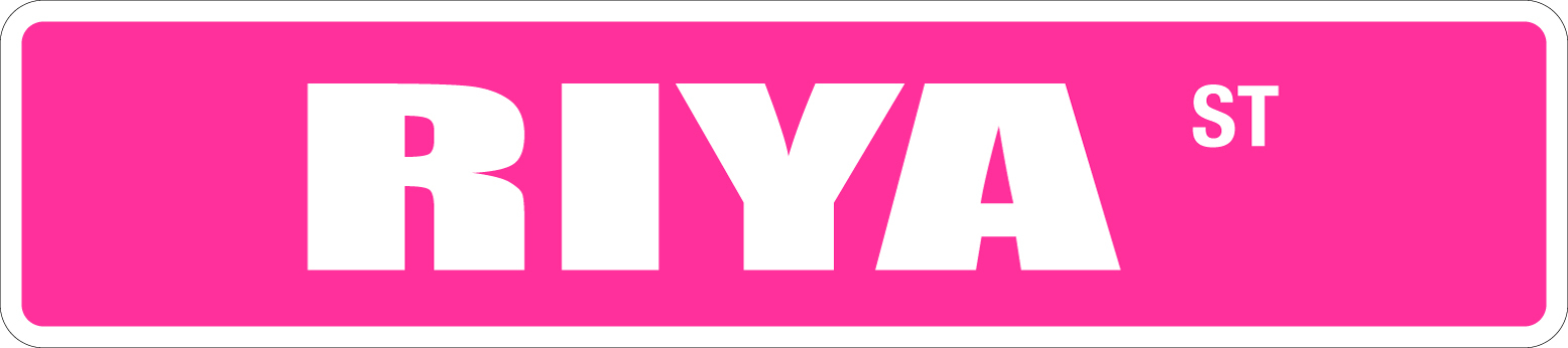 *Aluminum* Riya 4" x 18" Metal Novelty Street Sign SS 3073 | eBay