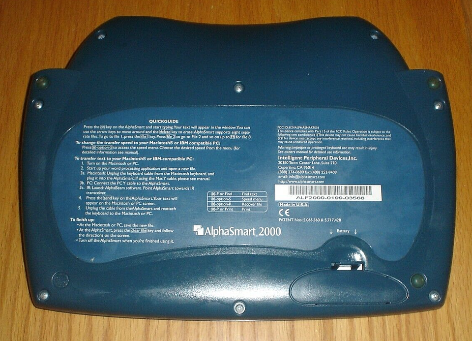 AlphaSmart 2000 Portable Keyboard Word Processor Tested | eBay