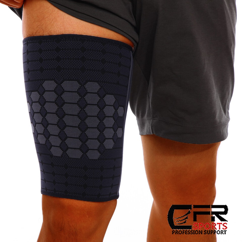 Compression Thigh Hamstring Support Sleeve Brace Sport Upper Leg ...