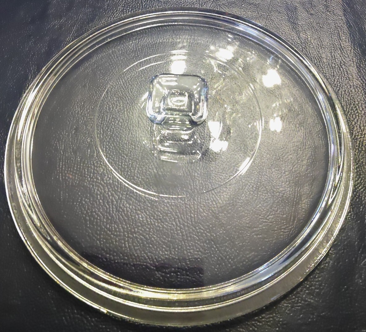 PYREX Casserole Lid #23 Square Handle Clear Glass Lid Only Vintage 8 3/ ...
