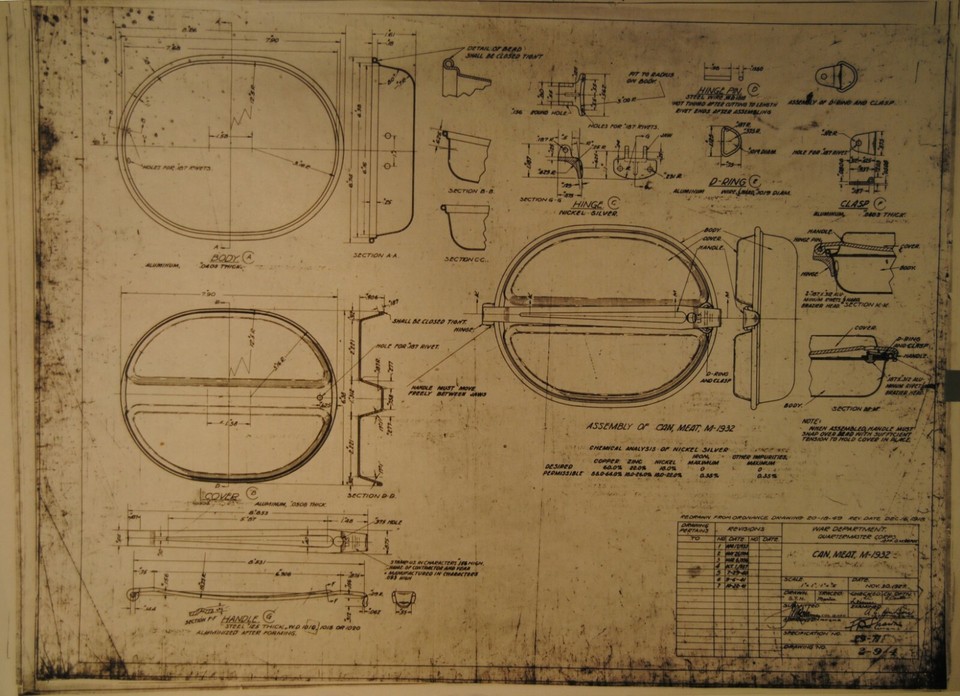 2850+ WW1/WW2 US plans schematic drawings of webbing, equipment, tools ...