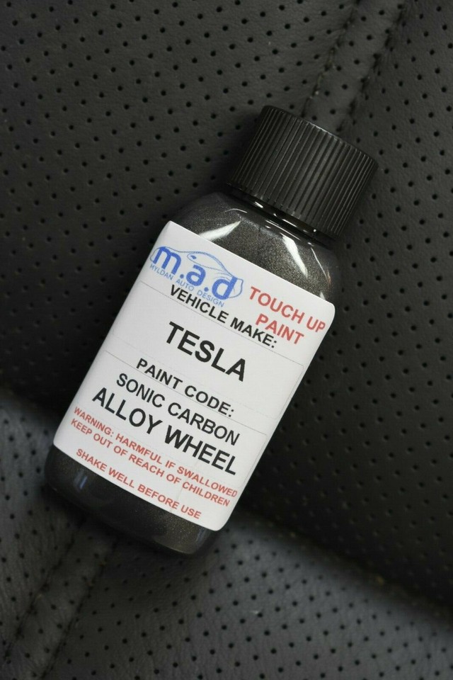 Tesla Sonic Carbon NEU-106E Alloy Wheel Touch Up Kit Repair Paint Brush ...