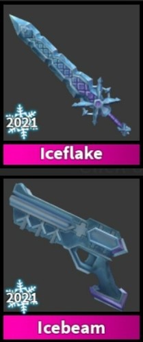 New Ice Set - Murder Mystery 2 - Roblox- MM2 - Iceflake & Icebeam | eBay