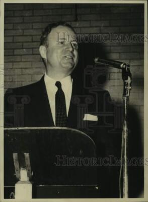 1956 Press Photo Texas Governor Price Daniel at Washington on Brazos ...