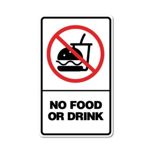 No Food Or Drink Sticker No Food Or Drink Sticker prohibited signage ...