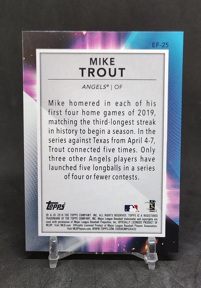 2019 TOPPS FIRE EN FUEGO GOLD MINTED FOIL MIKE TROUT ANGELS | eBay