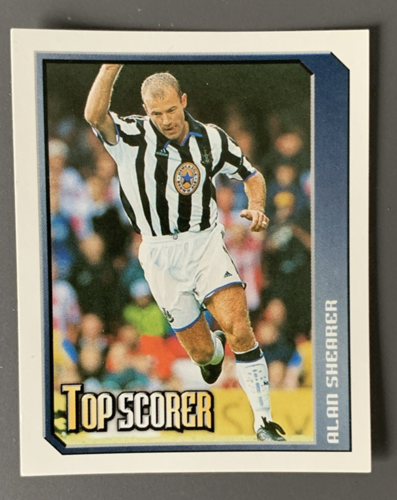 MERLIN 2000 FOOTBALL STICKER - ALAN SHEARER - TOP SCORER - NEWCASTLE ...