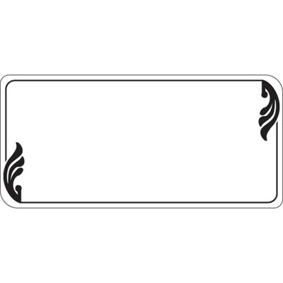 HUBERT Deli Tag Write on Style with Black Accents White Heat Resistant ...