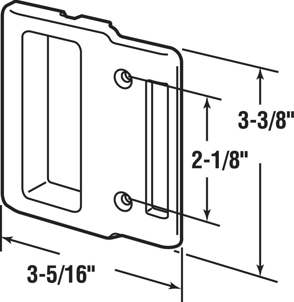 Prime-Line A 209 Stone Sliding Screen Door Pull, fits Andersen 1 Pack ...