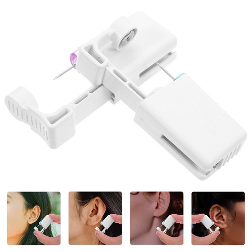 4 Sets Low Pain Ear Piercing Device Piercings Kit Disposable Self Kits ...