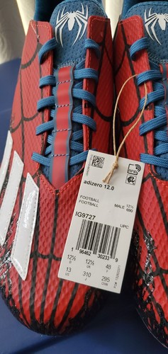Adidas Marvel X Adizero 12.0 Spider Man 2 Football Cleats Red IG9727 Sz ...