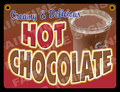 HOT CHOCOLATE SIGN - Concession Trailer, Stand, Cart 12" x 17" PVC | eBay