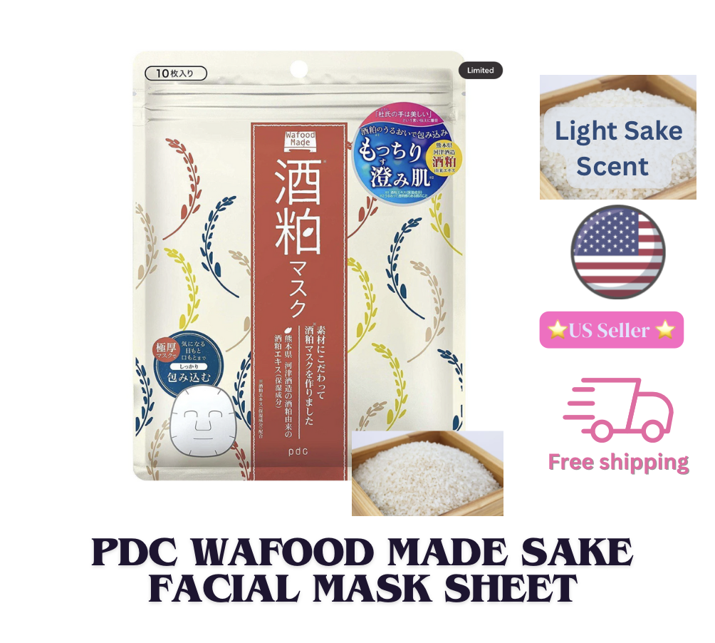 PDC WAFOOD MADE Sake Yeast Moisturizing Facial Mask 10pcs NEW - US ...